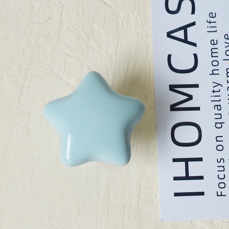 Керамическая ручка IHOMCASA, звезда, зеленый