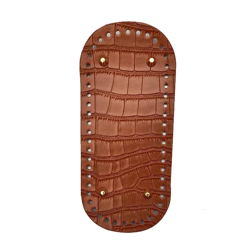 22x1 0 см/18x 5 см/15x15 см длинное дно из искусственной кожи для вязаных сумок Коричневый, 10x22cm