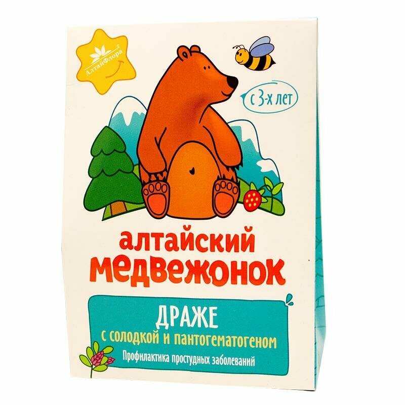 Пищевая добавка для детей АлтайФлора драже с солодкой и пантогематогеном, 75 г