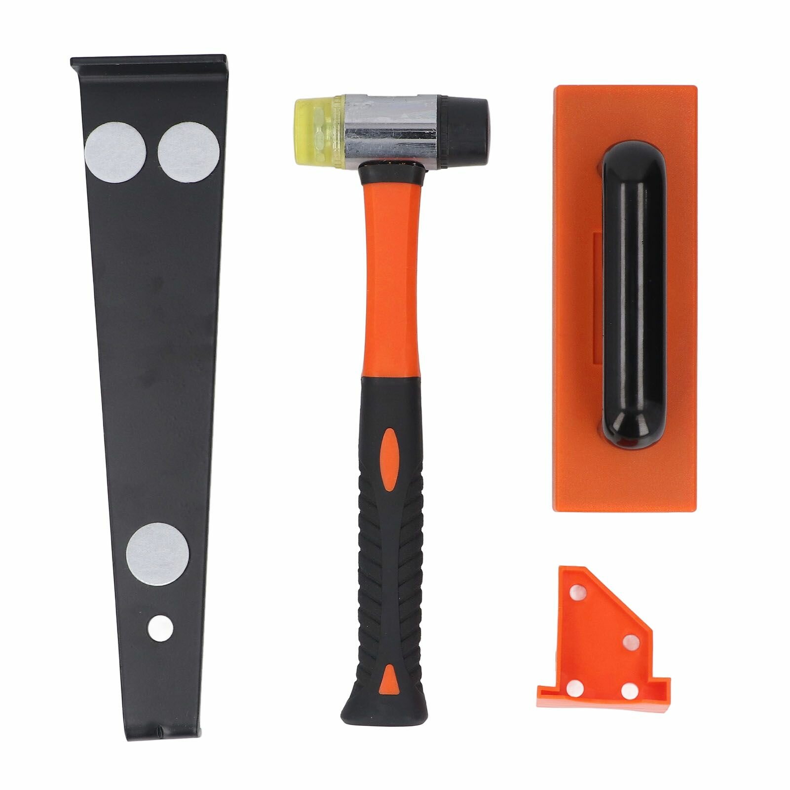 Набор из 23 инструментов для ламината, двухсторонний молоток, стальной стержень CRV, блок для постукивания и распорка 1/4 дюйма и 1/2 дюйма