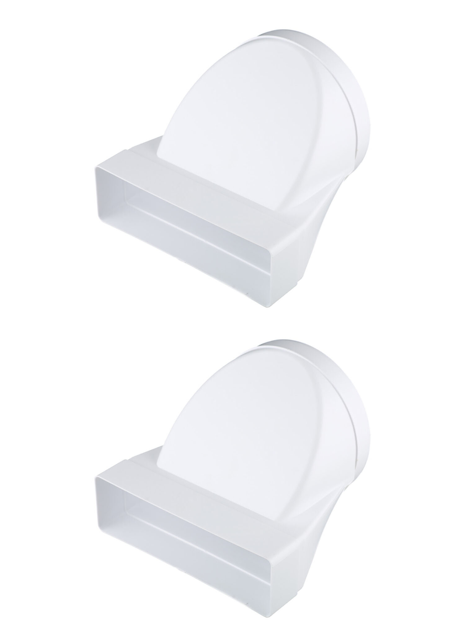 Соединитель эксцентриковый пластиковый для плоских воздуховодов 60х204 мм с круглыми d160 мм (2 шт.)