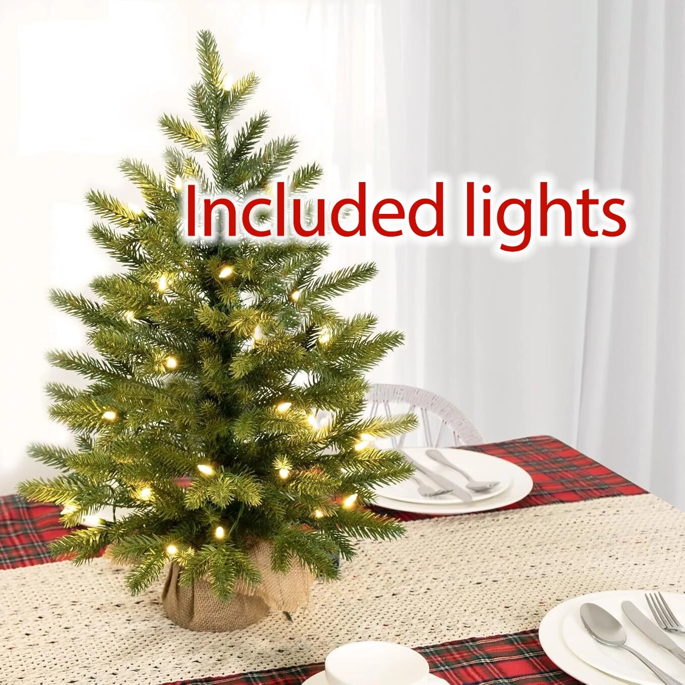 Искусственная новогодняя елка LED, Included lights, 0.6 М