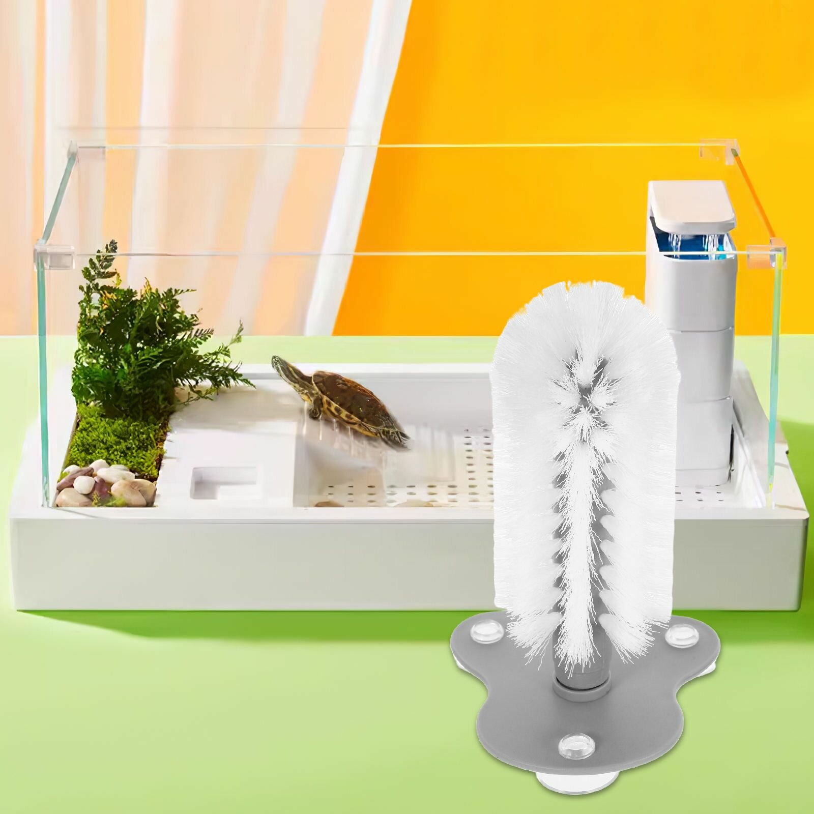 Щетка Для Чистки Панциря, Массажная, Из Abs-Пластика, Для Черепах, 1 Штука