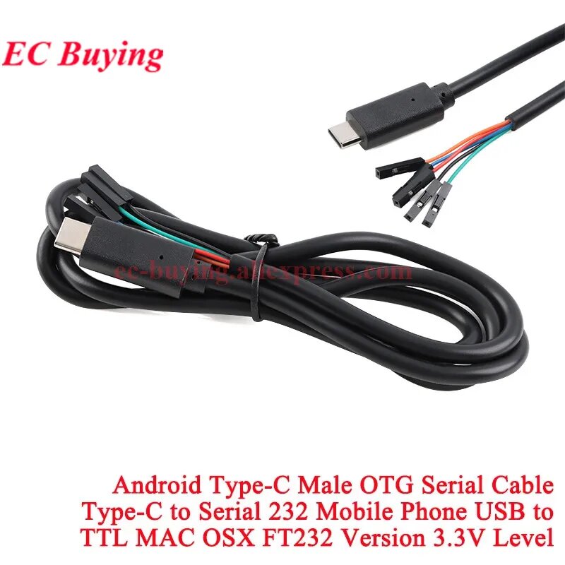 Модуль преобразования USB Type-C в последовательный порт EC Buying Serial FT232 3.3V