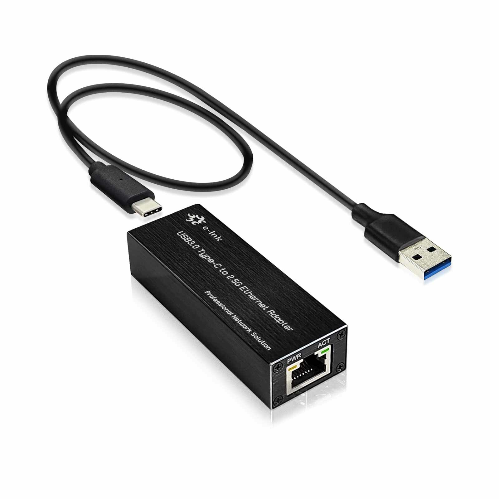 Сетевой адаптер Cne-lnk LNK-TCU2500, RJ45, USB-C, 2.5 Гбит/c, черный — фото 1