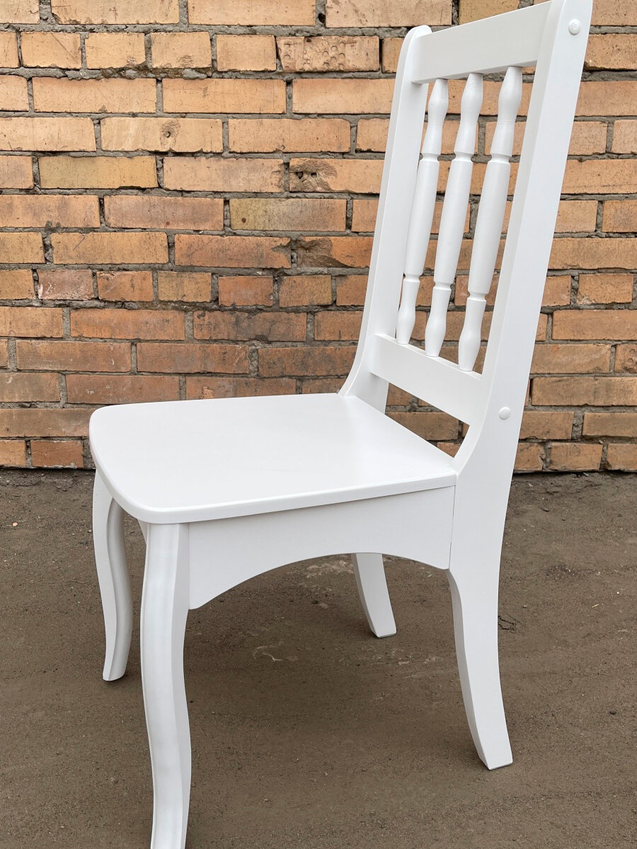 Стул Ля Нэж "White Wood", в стиле Прованс, деревянный, белый, универсальный 43х53х96 в столовую, детскую, на кухню