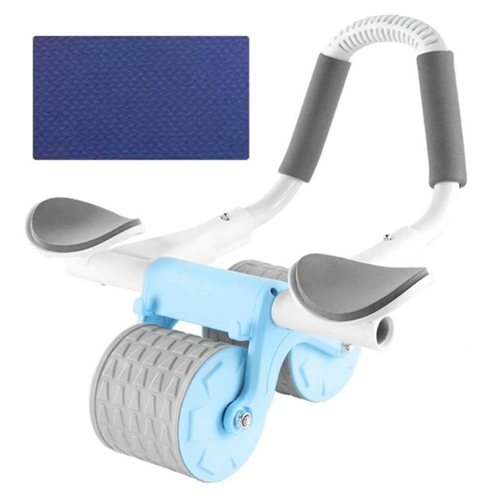 Ab Abdominal Exercise Roller with Elbow Support, Automatic Rebound Abs Roller Wheel Core Exercise Equipment, Home Gym Fitness Equipment for Abs Workout, цвет: оранжевый, синий, материал: сплав стальной, пластик, ширина колеса: 10см, вес: 4.2 фунта,