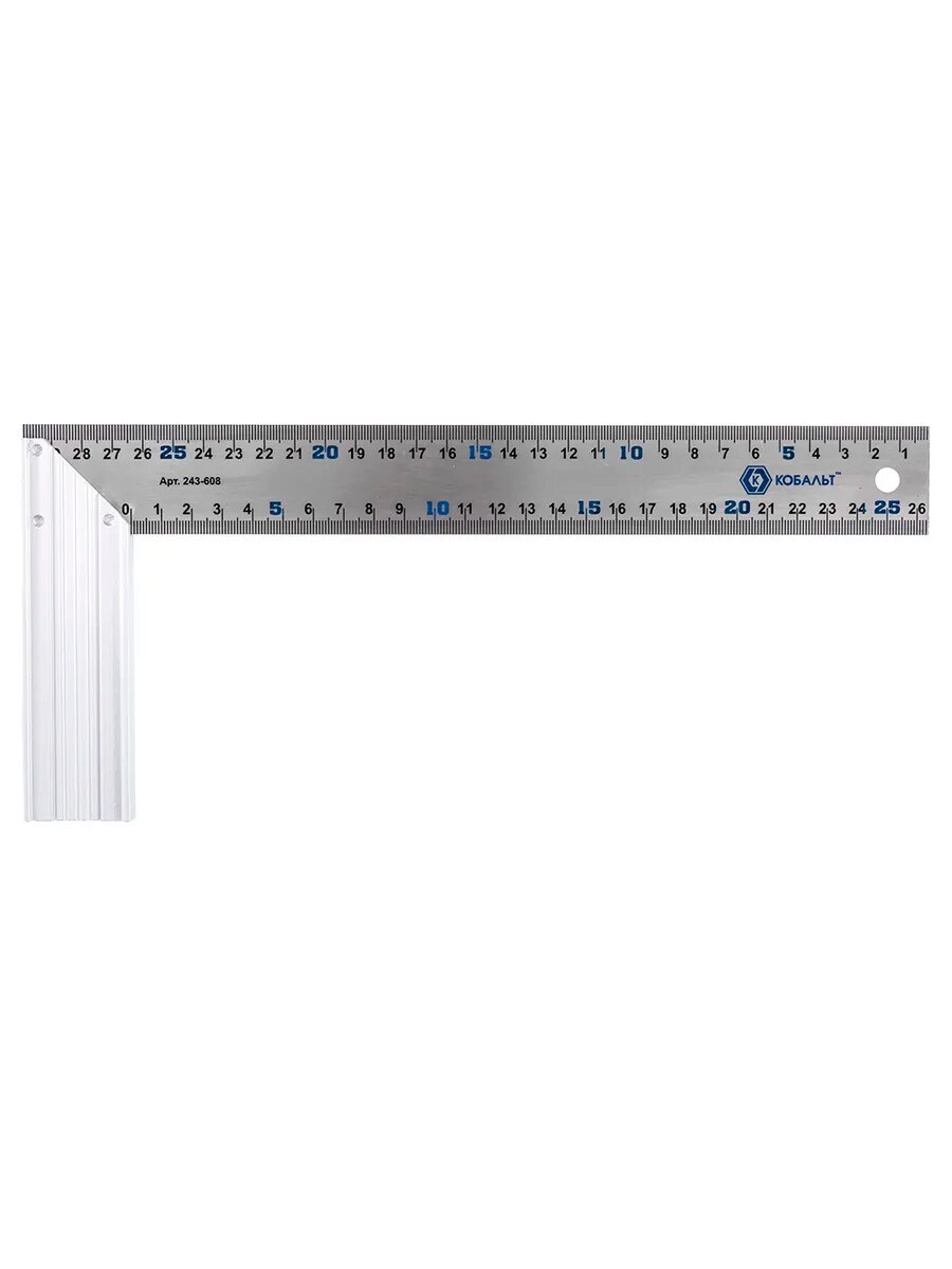 Угольник столярный 300 мм, нерж. сталь , алюминиевое основа