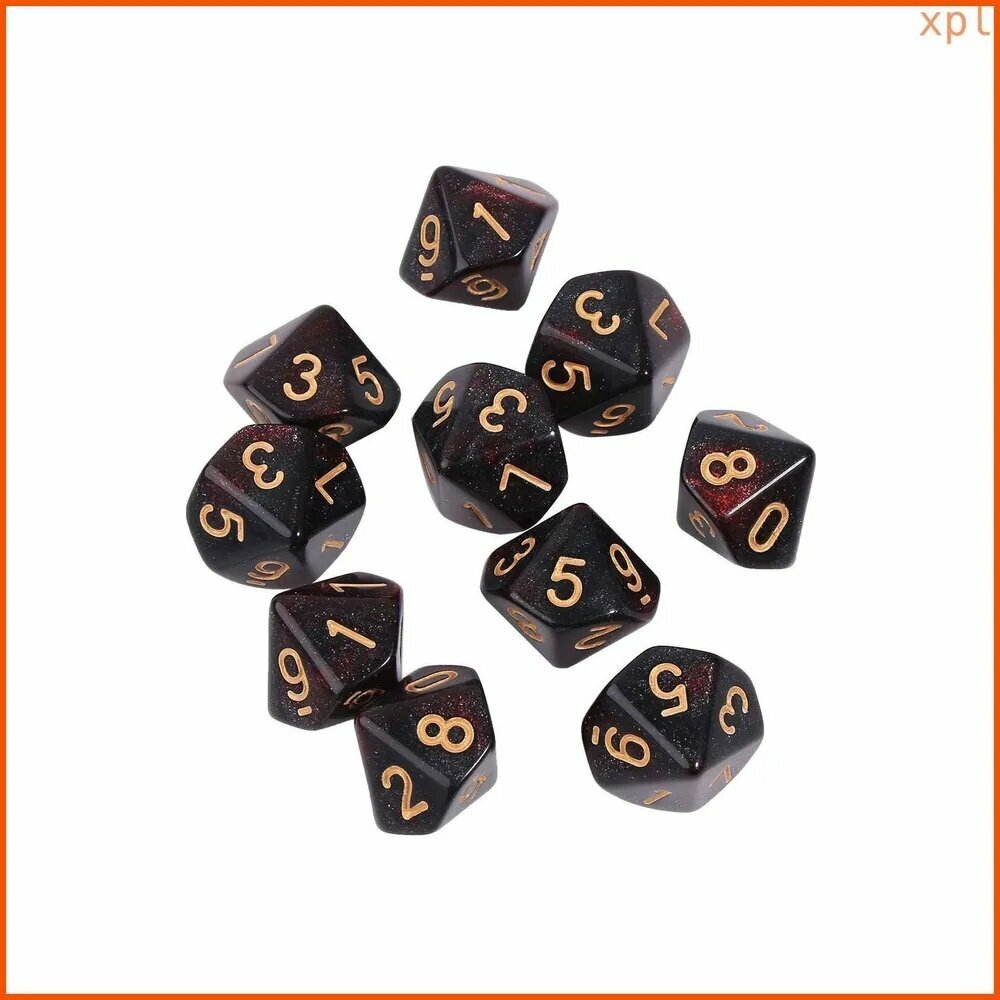 Самый популярный в 2025 году10 шт 10-гранные D10 кубики 15мм для RPG