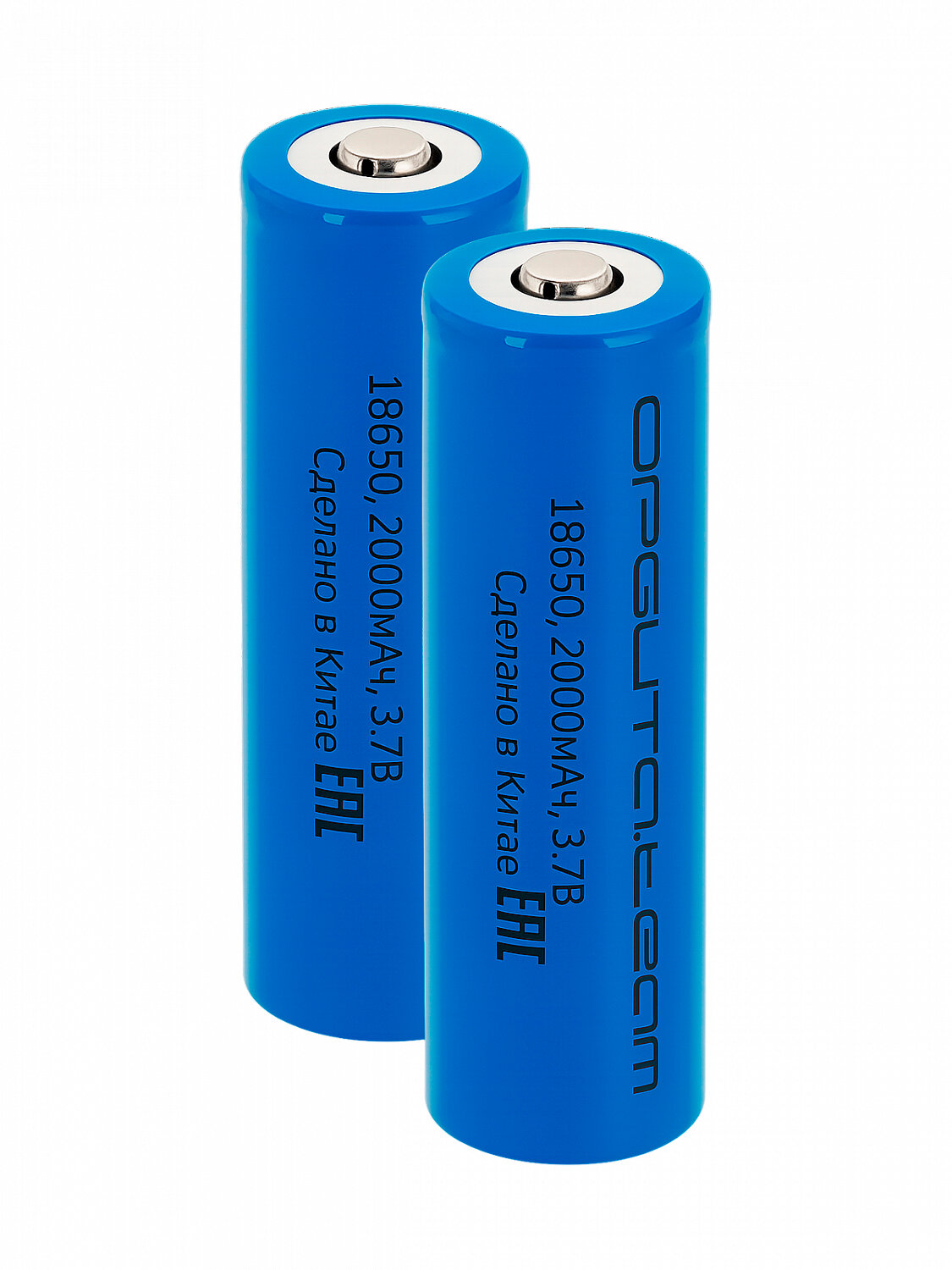 Аккумулятор Орбита 18650 2000 mA, 3,7 В, выпуклый пин цена за 1 штуку