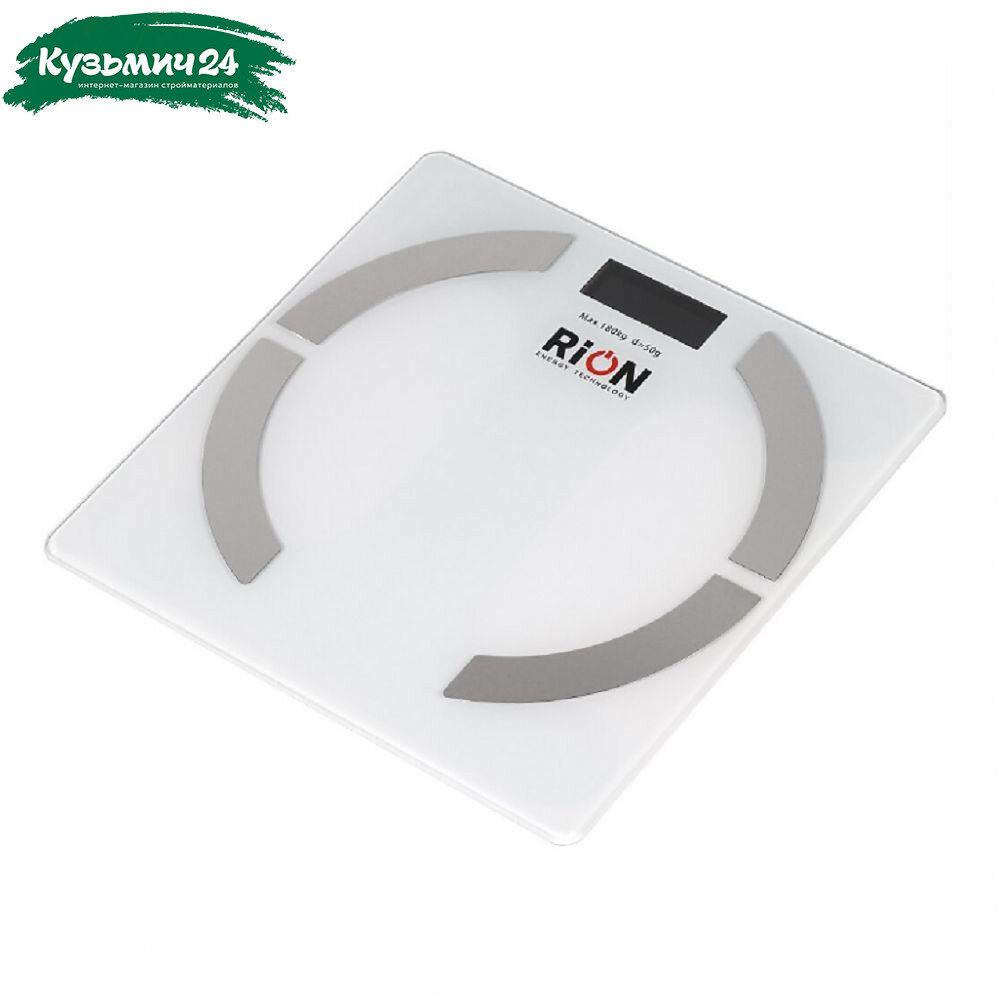 Весы напольные Rion Baobo-3W электронные Bluetooth LCD-дисплей белые, до 180 кг, 1 шт.