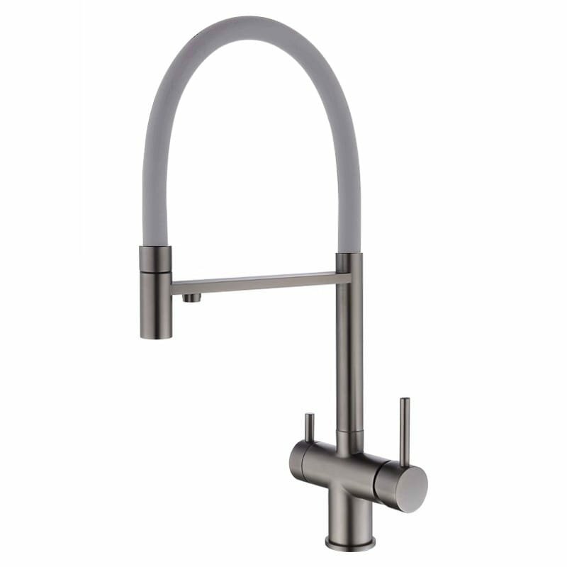 Смеситель для кухни ViEiR с подключением к фильтру воды, с магнитным держателем. серый V15039G