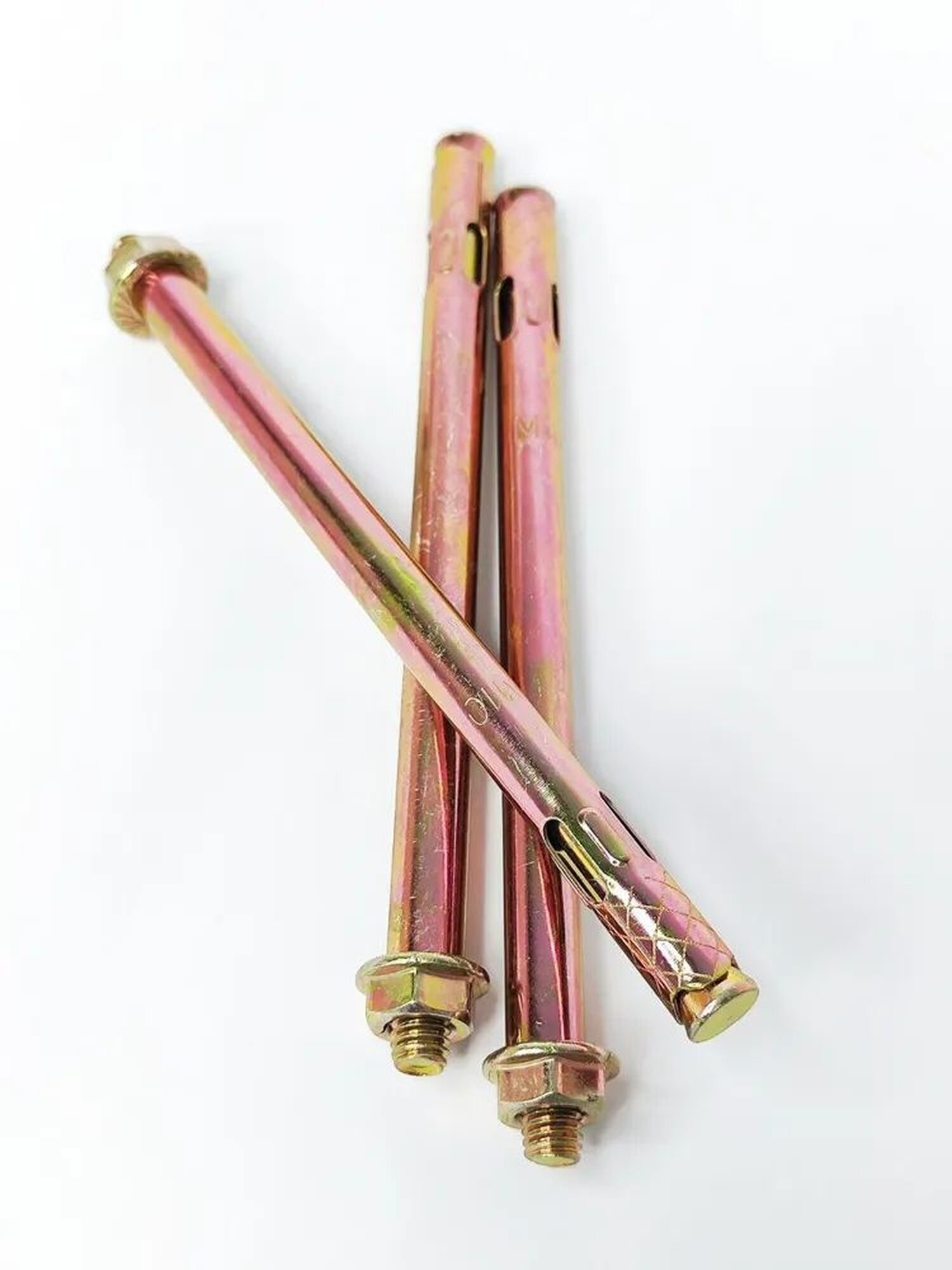 Болты анкерные Шпунтик, сталь, оцинкованные, с гайкой, 10x150мм, 20шт