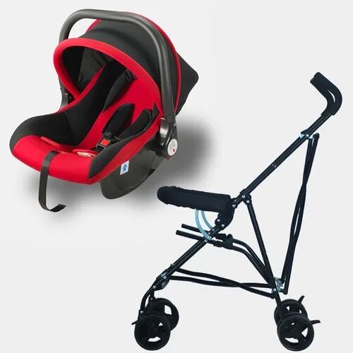 Детская коляска-переноска, детское автокресло, многофункциональная коляска 2-в-1, красный