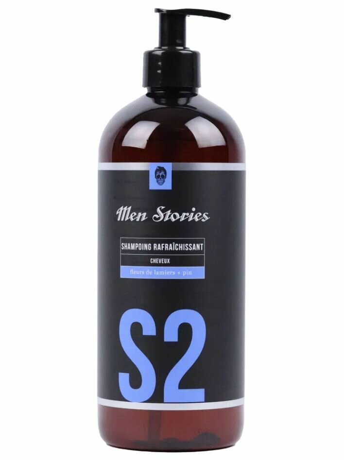 Men Stories, Шампунь для волос освежающий Shampooing RAFRAICHISSANT Cheveux 750 мл