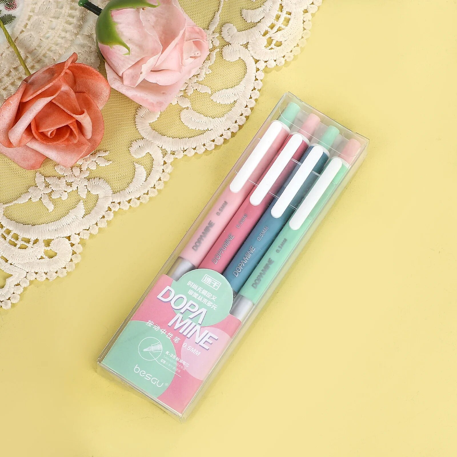 JIANWU набор гелевых ручек черных 0,5 мм ZXB-DBASL-01