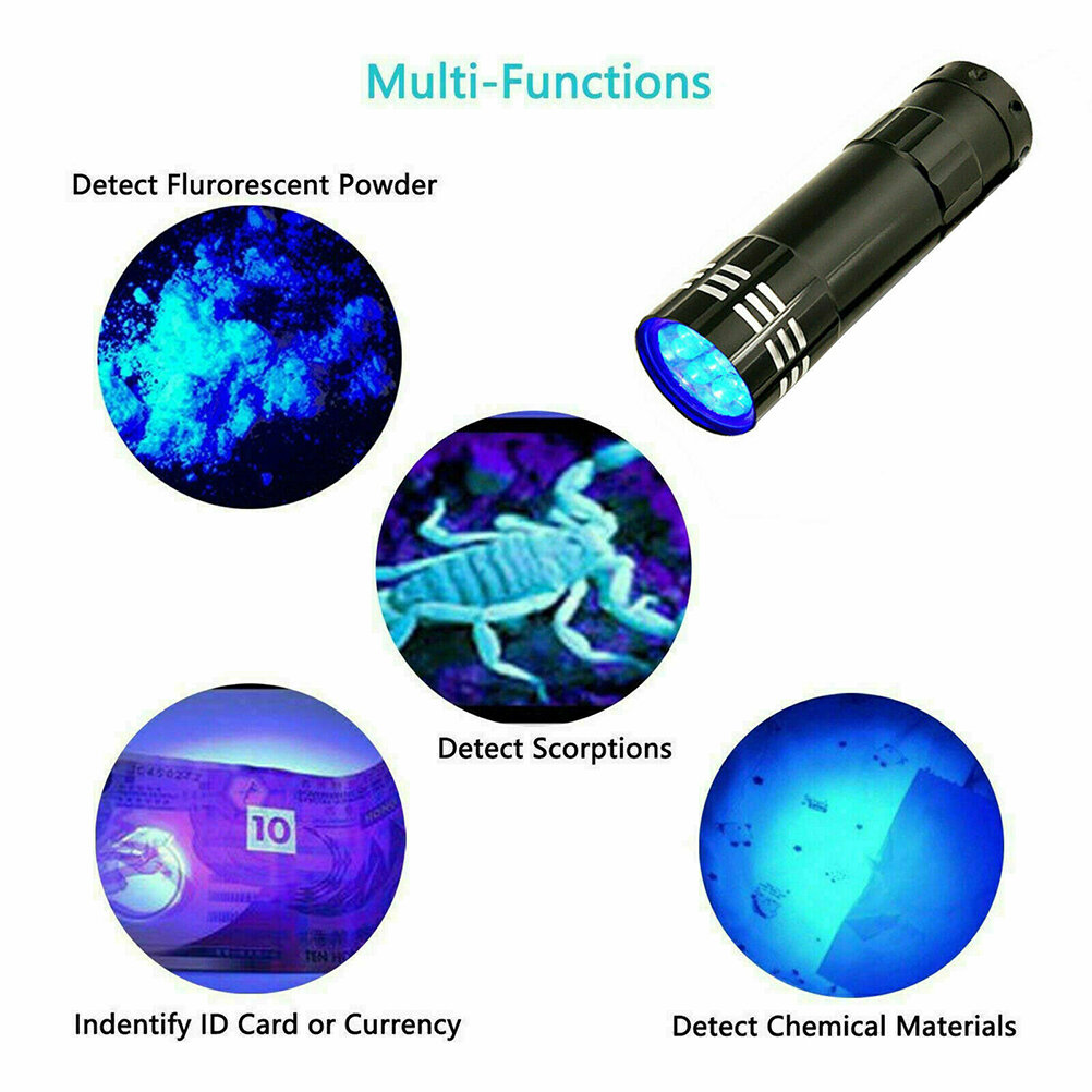 Multifunction UV Flashlight Portable Torch Money Detector Light — фото 1