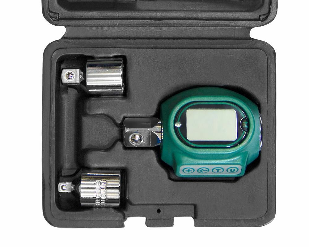 Ключ-адаптер динамометрический 20-200 Нм 1/2" в кейсе с переходниками автомобильный AIST 16054200H-3 электронный цифровой