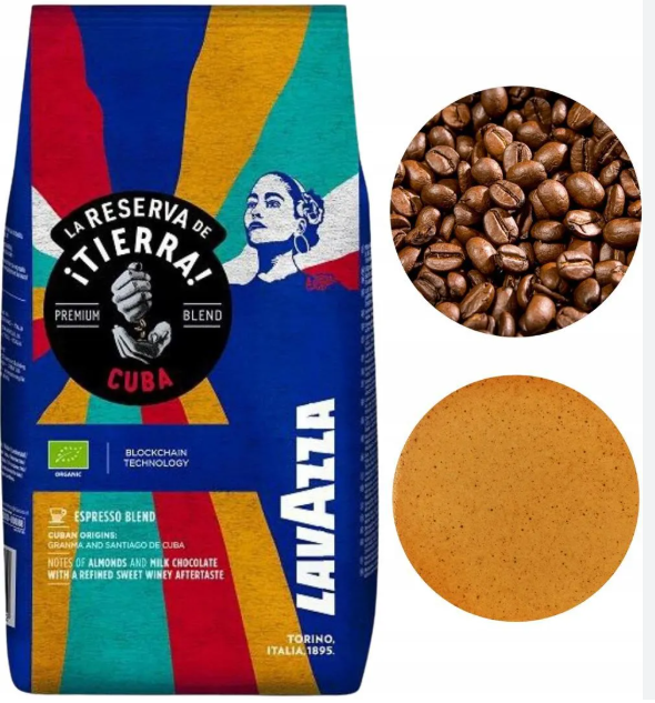 Lavazza Tierra Cuba кофе в зернах 1кг пакет с клапаном 65/35