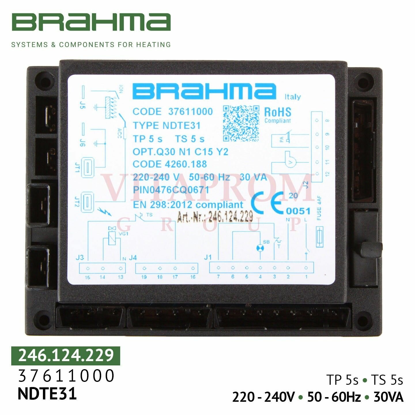 Блок управления горением Brahma NDTE31, 37611000
