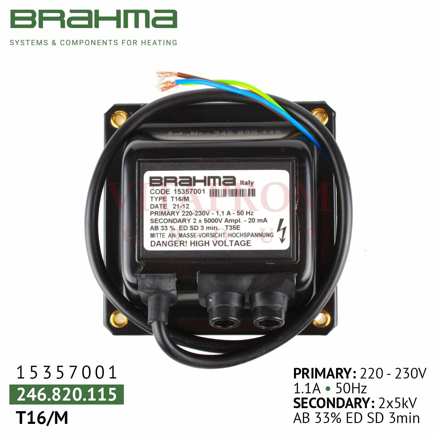 Трансформатор Brahma T16/M, 15357001
