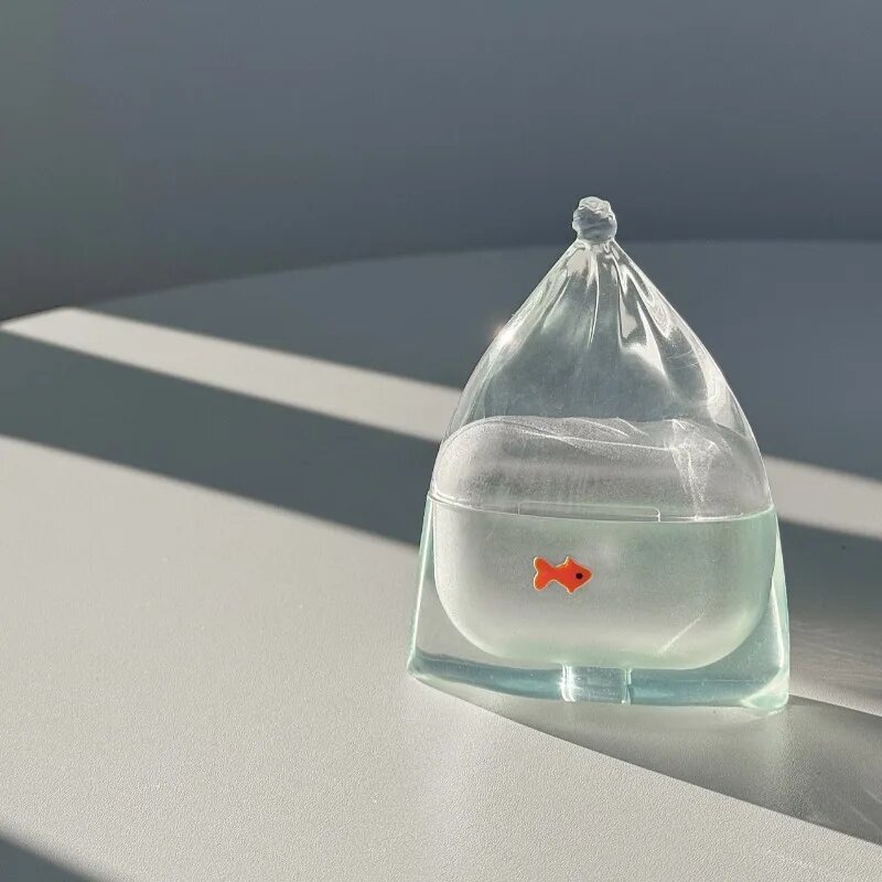 Прозрачный силиконовый чехол для наушников Airpods Goldfish