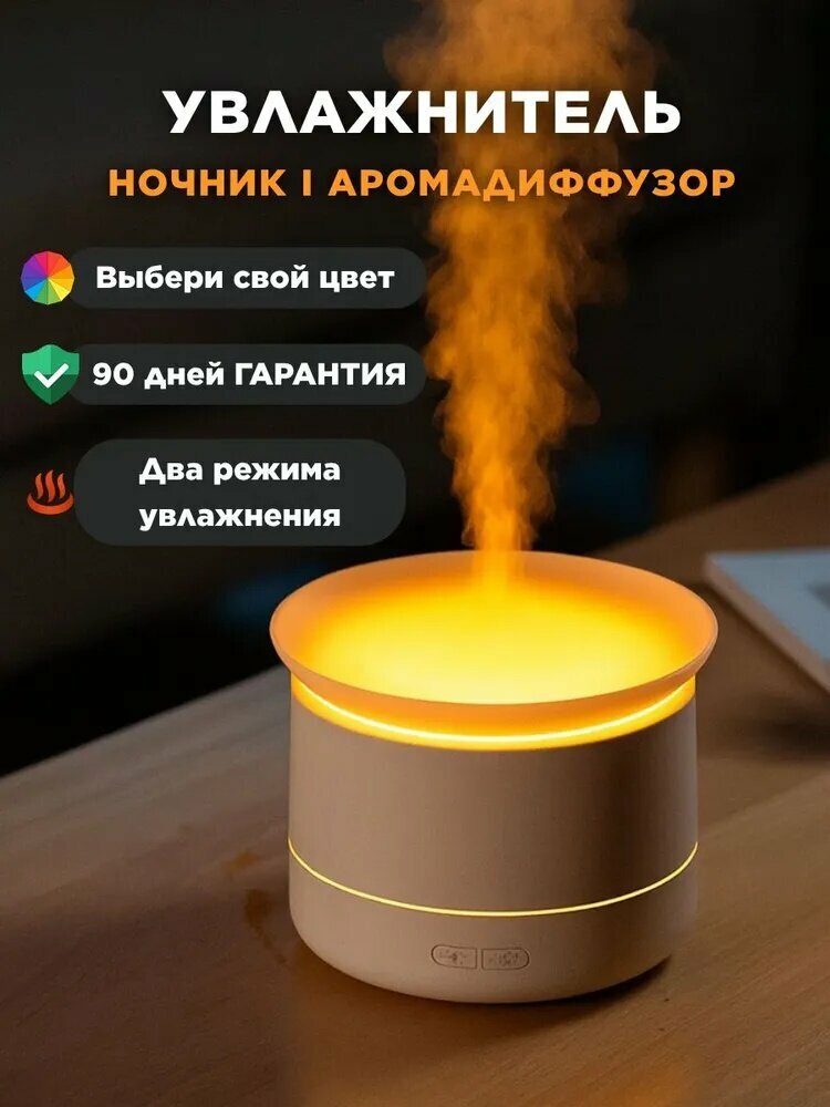 Увлажнитель аромадиффузор, с подсветкой, для масел, разноцветный