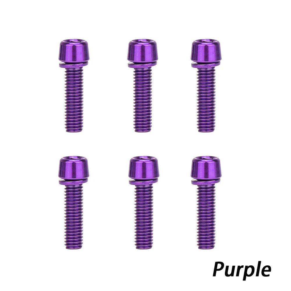 ZTTO 6 шт. M5x18 мм болт выноса велосипеда Радужный шестигранный винт из нержавеющей стали MTB шоссейный велосипед выносы руля винт в болтах красочные