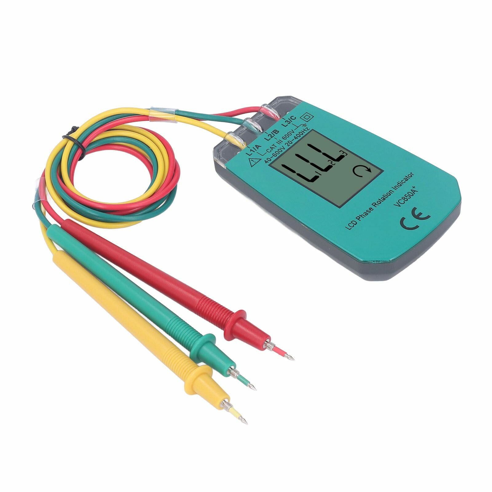 3-фазный тестер последовательности, ЖК-дисплей, детектор чередования фаз, измеритель 40 600 В для тестирования