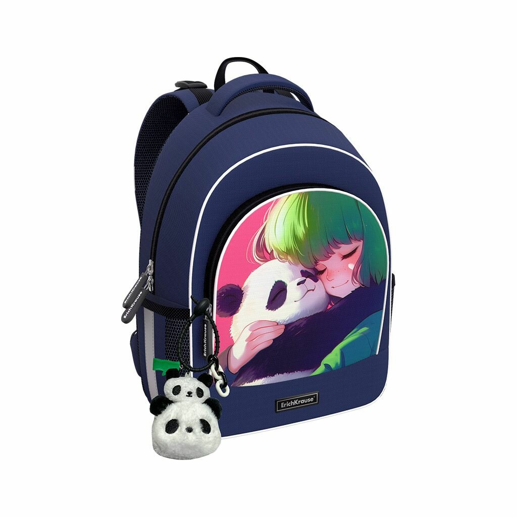 Рюкзак школьный ЭргоЛайн Панда Хагс мягкий 280x390x140мм 15л Erich Krause