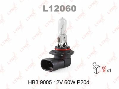 LYNXauto Лампа HB3 9005 12V60W P20D лексус е эс / LEXUS ES 2012-2018, тойота аурис эстейт / TOYOTA AURIS Estate 2013-2018 L12060