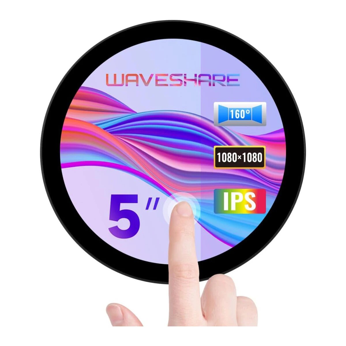 Waveshare 5-дюймовый круглый сенсорный ЖК-монитор для Raspberry Pi