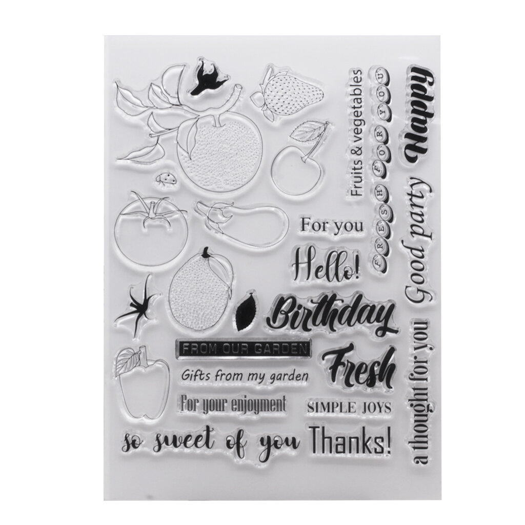 Урожай Силиконовая Прозрачная Печать Штамп Фотоальбом Декоративная Бумажная Открытка DIY Craft