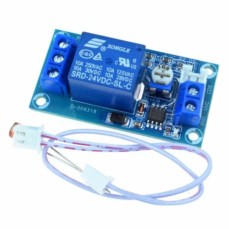 Фоторезисторный датчик освещенности 10А, 24