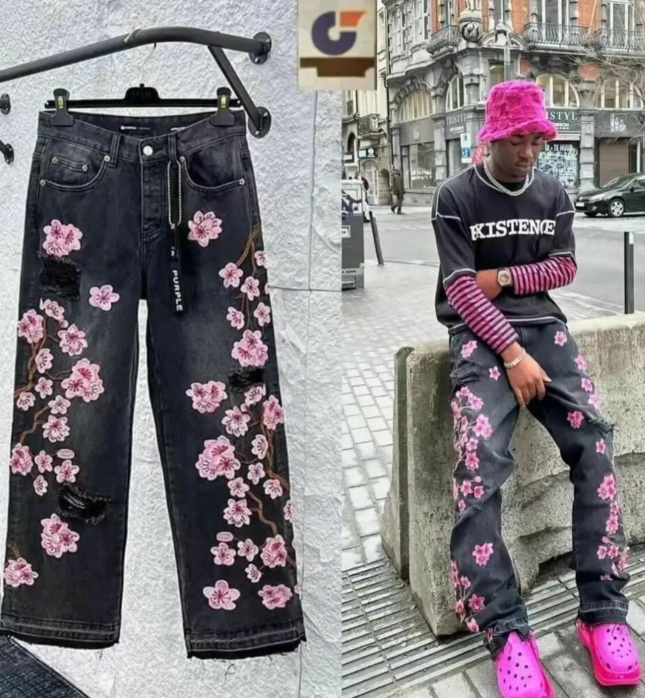Джинсы широкие 