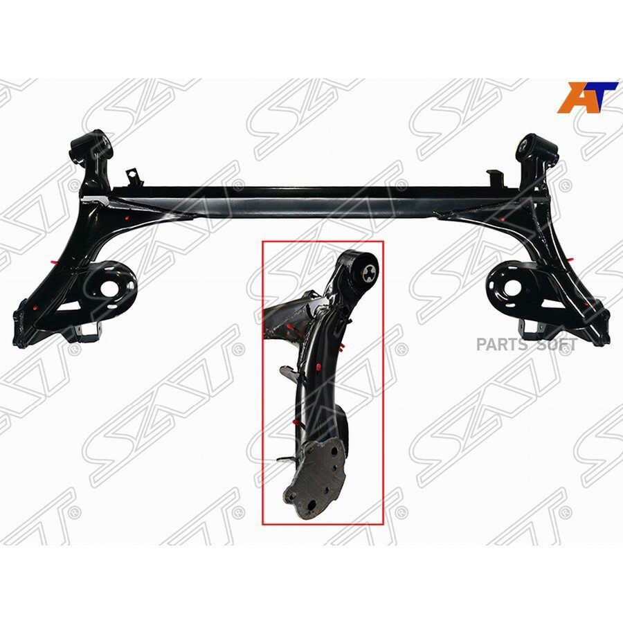 Балка задняя VW POLO 12- SKODA RAPID 13- от официального дистрибьютора, SAT, артикул STVWP6802A0