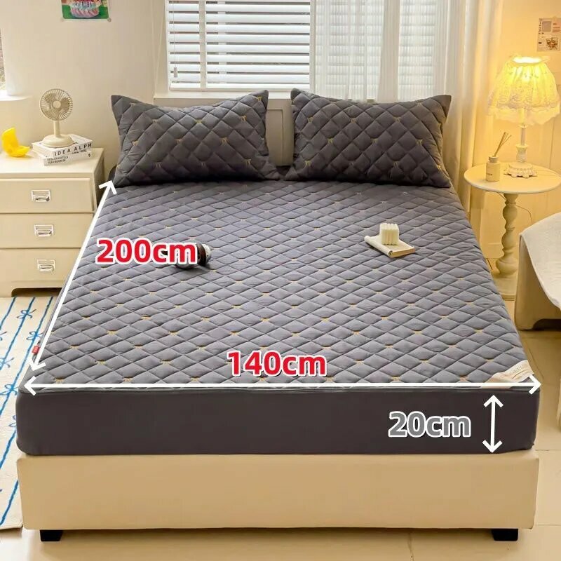 Наматрасник 140x200х20см темно-серый