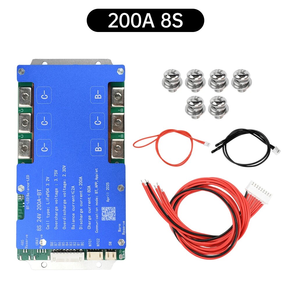 BMS 8S 200A для LiFePO4 аккумуляторов с Bluetooth