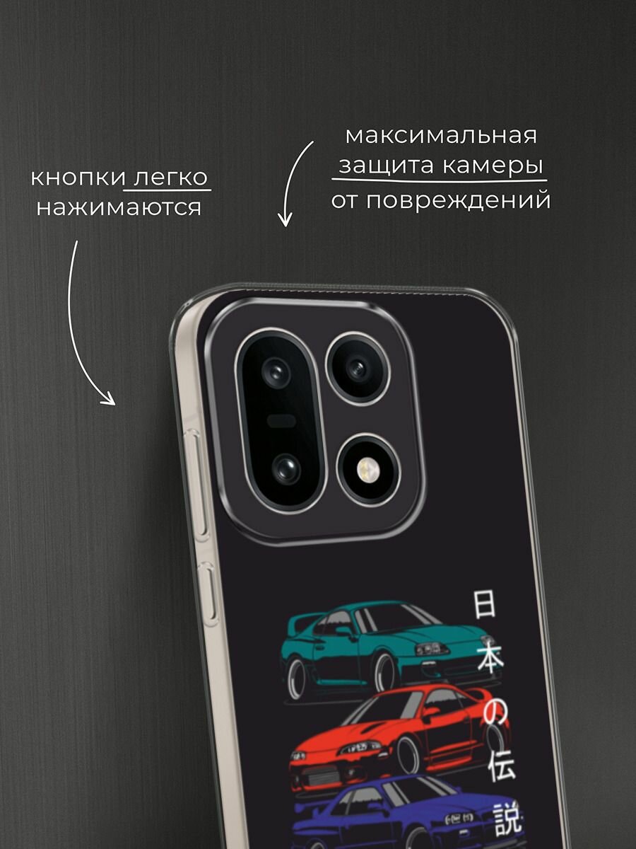 Силиконовый чехол на OnePlus 15 / Ван Плас 15 с принтом JDM Legend cars — фото 1