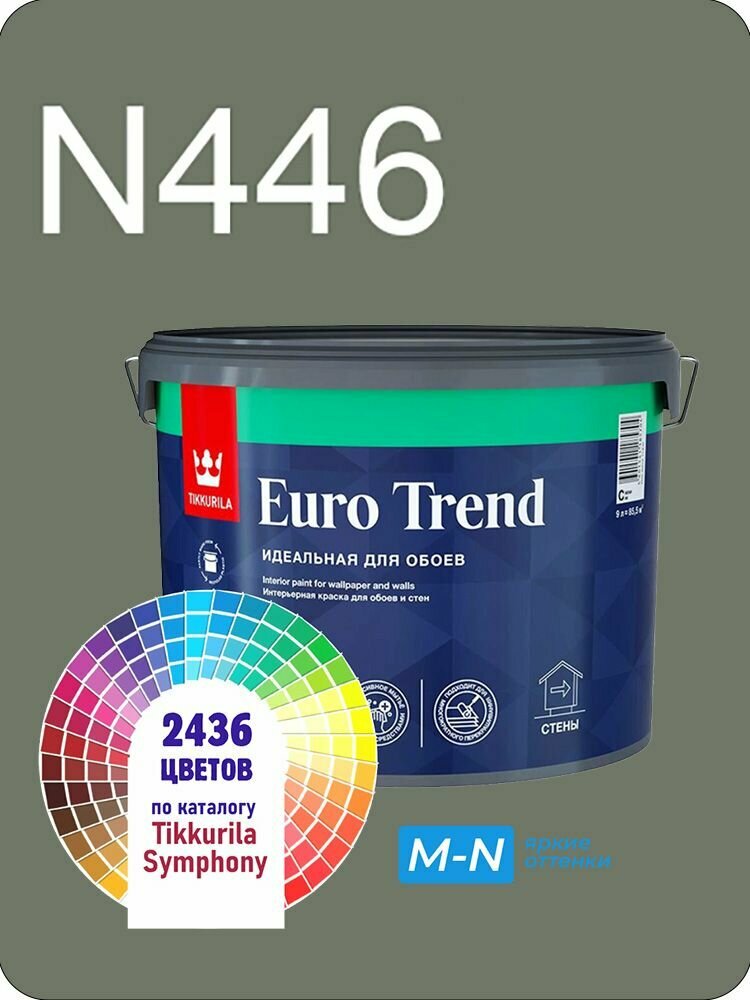 Краска для обоев Tikkurila Euro Trend 9л. яркие оттенки N446