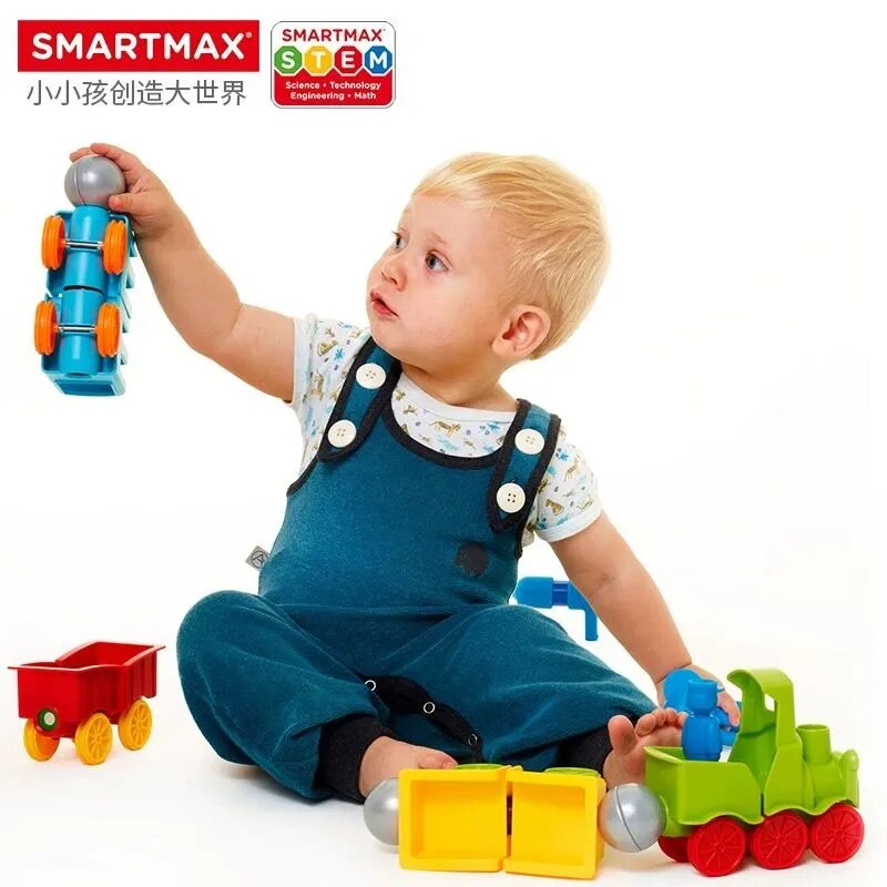 Магнитный конструктор SmartMax "Мои первые сафари", 18 деталей, разноцветный