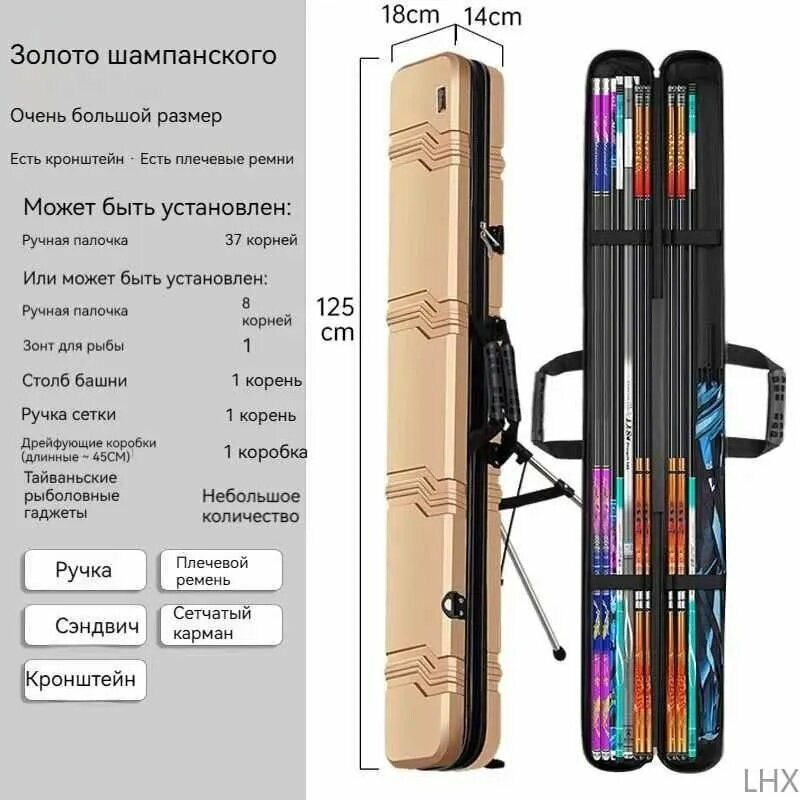 Жесткий чехол для хранения удочек, спиннингов