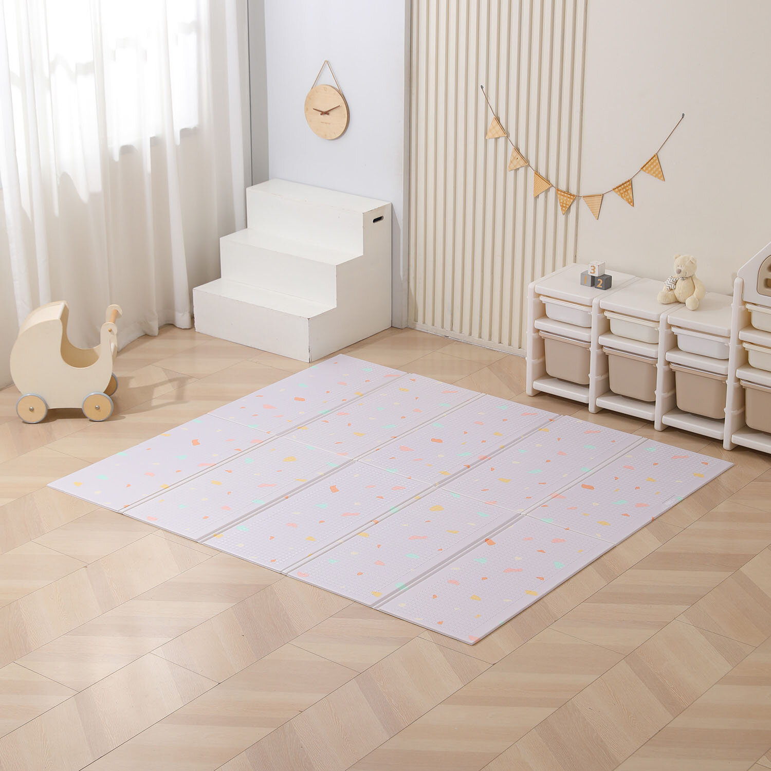 Коврик игровой складной UNIX Kids Simple 180x200 см Серый (Grey)