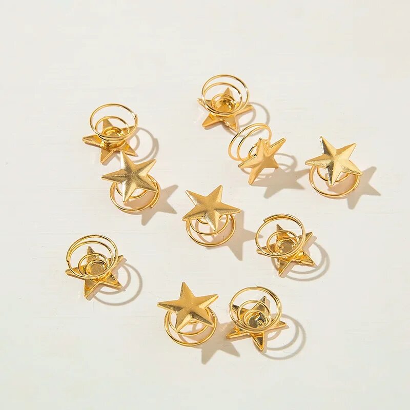 Золотая спиральная заколка для волос MOONBIFFY, golden 1pc