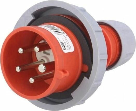 Разъем питания AC PCE 70152-6, трехфазный, вилка, "папа", 16А, 400ВAC, IP67,1шт