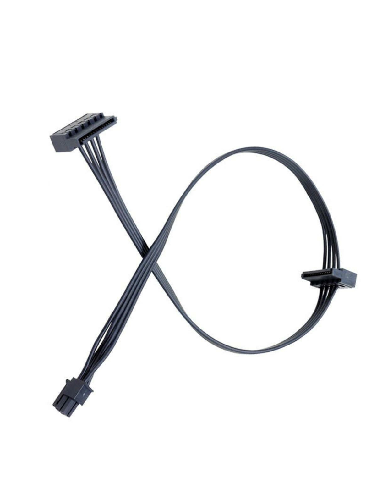 Mini 4Pin/4Pin/Min6Pin to Double 15Pin Hard Drive Power Cable Serial Hard Drives Power Cable Adapter for Desktop Accessories