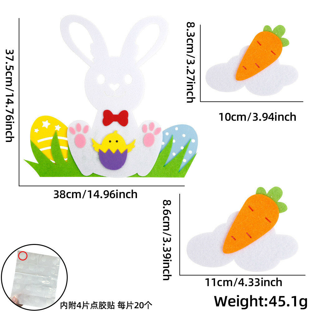 Дверной декор festive easter bunny pack для праздничного украшения, различные дизайны, stylec