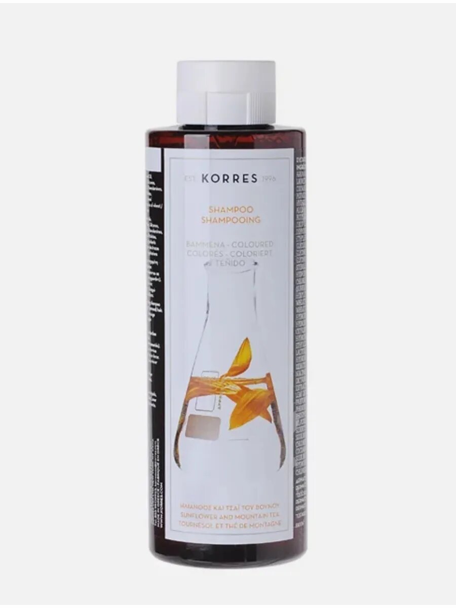 Шампунь с подсолнечником и горным чаем KORRES sunflower&mountain tea shampoo
