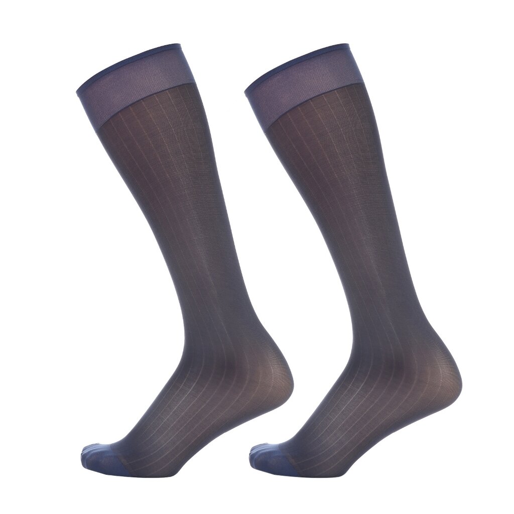 Мужская деловая официальная одежда, чулки в широкую полоску -темно-синий