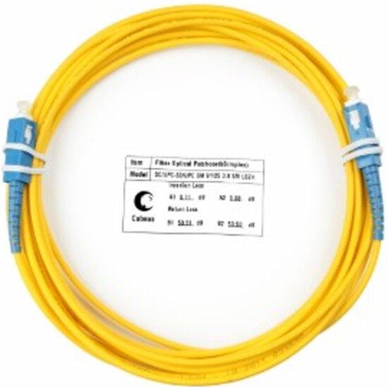 Шнур оптический Cabeus FOP(s)-9-SC-SC-5m simplex SC-SC 9/125 sm LSZH 5м
